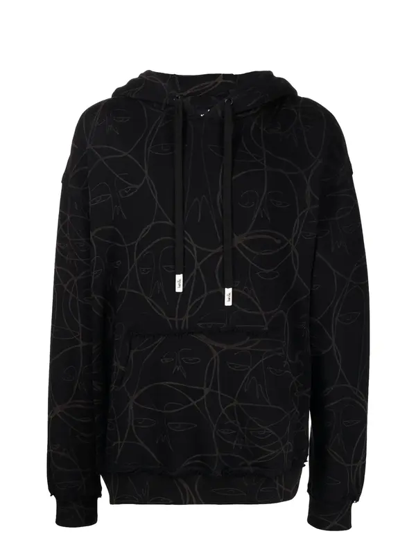 HACULLA. Laser Printed Hoodie - Black