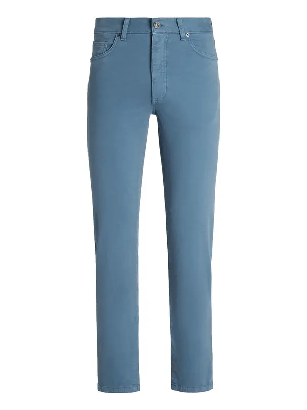 Zegna Stretch-cotton Slim-fit Jeans - Blue