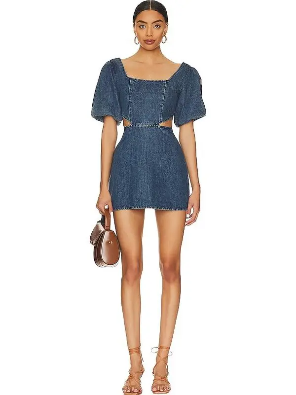 Show Me Your Mumu City Cut Out Denim Dress - Deep End