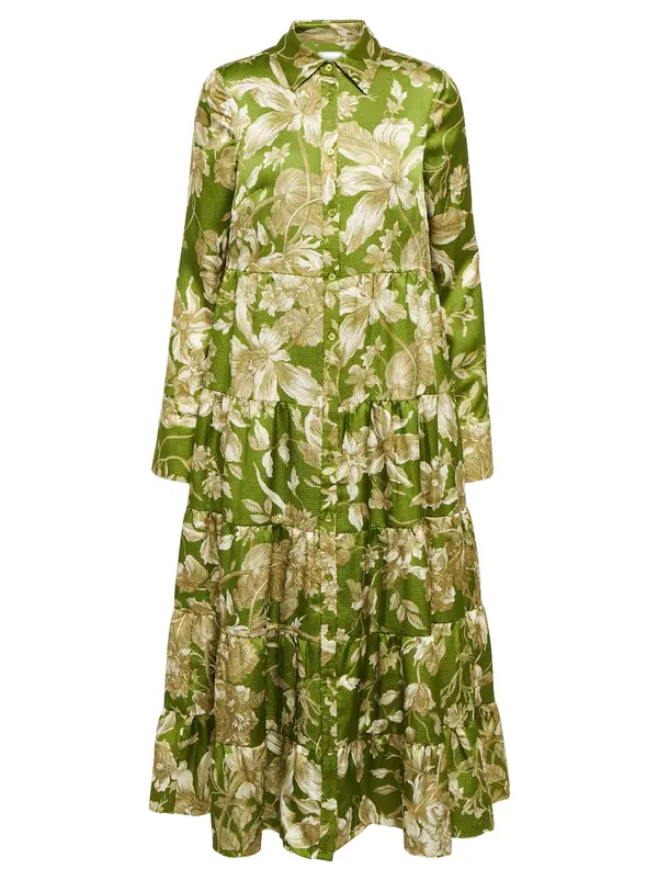 Erdem Palmira Floral Midi Dress - Green