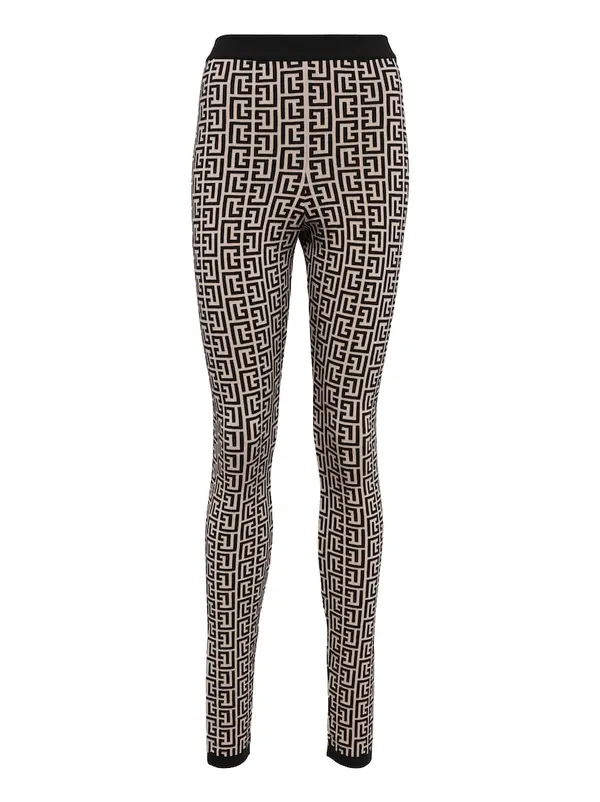 Balmain Monogram High-rise Leggings - Multicoloured