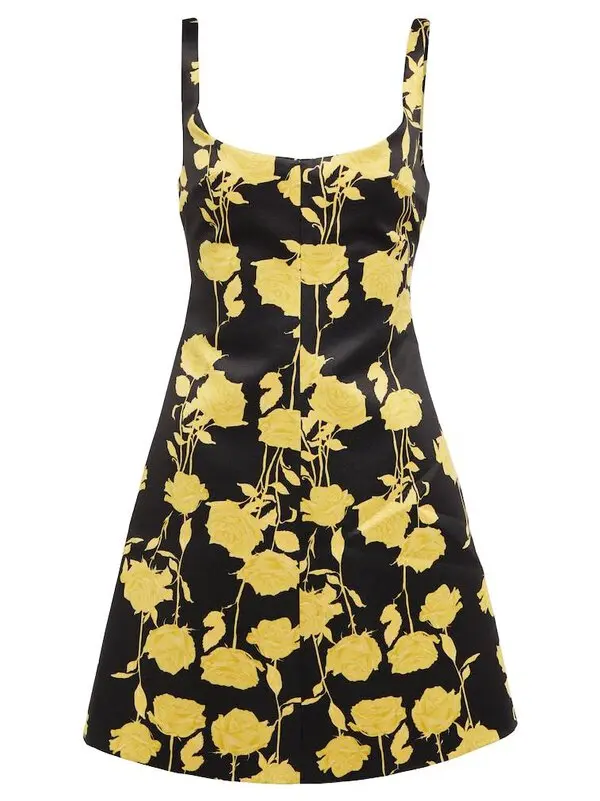 EMILIA WICKSTEAD Talia Floral Taffeta Faille Minidress - Multicoloured