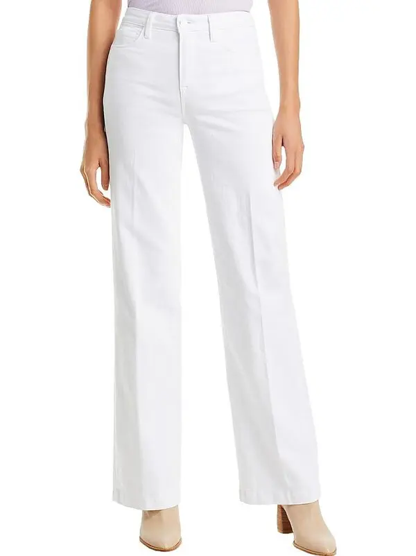 L'Agence Clayton High-rise Wide Leg Jeans - Blanc
