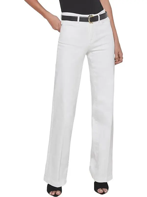 L'Agence Clayton High-rise Wide Leg Jeans - Blanc
