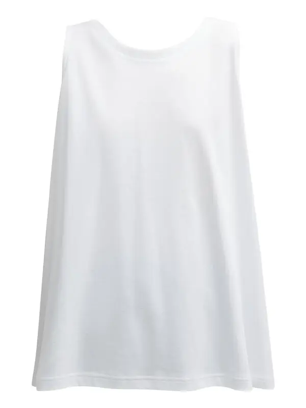Eskandar A-line Long Shell Top - White