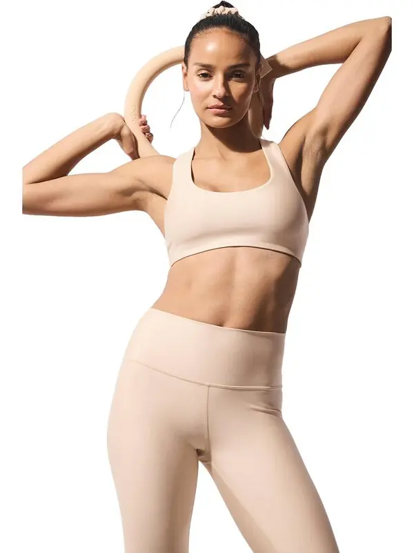 Alo Yoga Airlift Advantage Racerback Bra - Macadamia