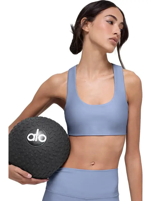 Alo Yoga Airlift Advantage Racerback Bra - Winter Frost