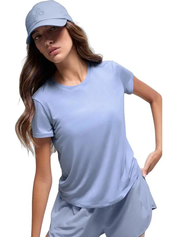 Alo Yoga All Day Short Sleeve Top - Winter Frost