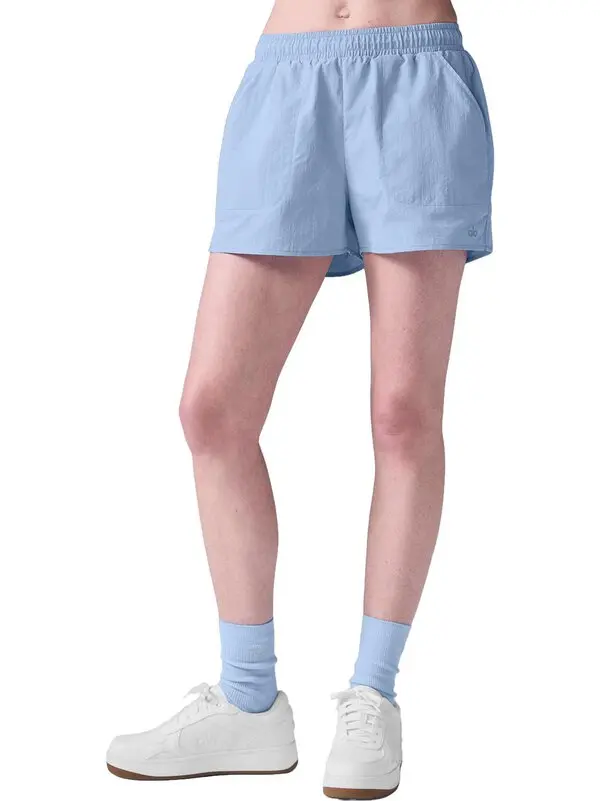 Alo Yoga Alumni Short - Seashell Blue