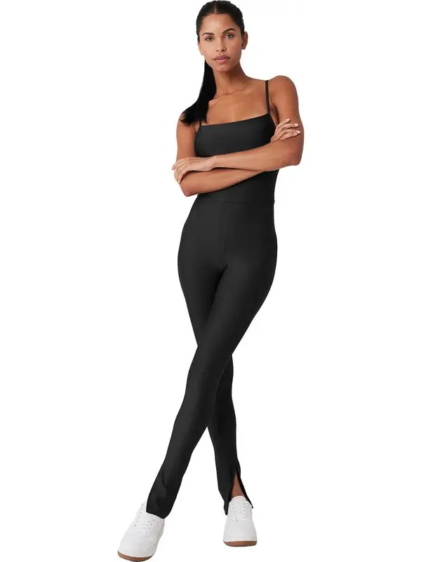 Alo Yoga Airlift Disco Daze Onesie - Black