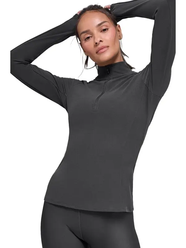 Alo Yoga 1/2 Zip Rapid Pullover Top - Anthracite