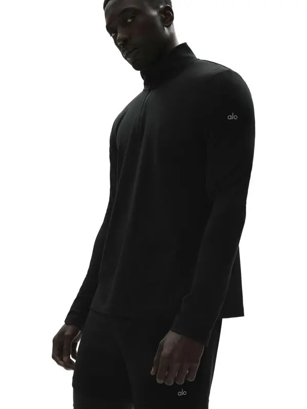 Alo Yoga Conquer 1/4 Zip Reform Long Sleeve Sweatshirt - Black