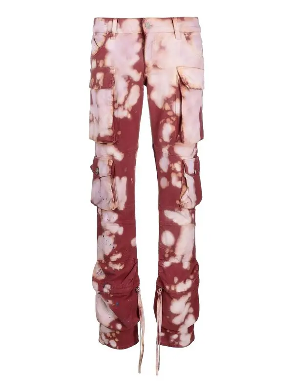 Attico Tie-dye Cargo Trousers - Pink