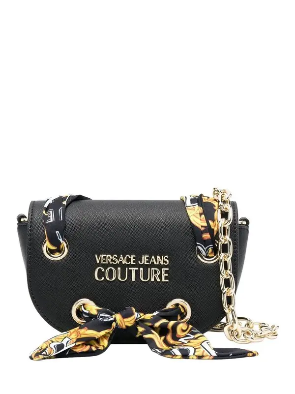 Versace Baroque-print Shoulder Bag - Black