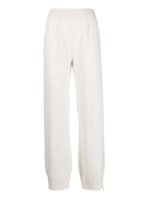 BARRIE Tapered-leg Cashmere Trousers - Neutrals