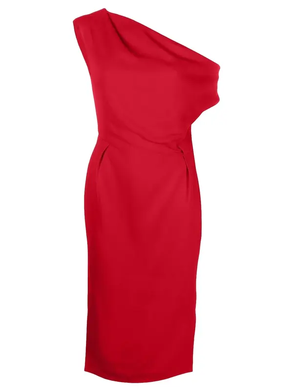 Alexandre Vauthier One-shoulder Draped Midi Dress - Red