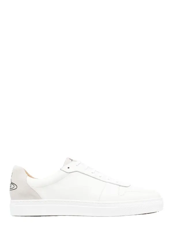 VIVIENNE WESTWOOD Logo-print Leather Sneakers - White
