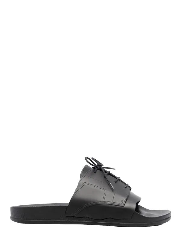 MAISON MARGIELA Lace-up Pool Slides - Black