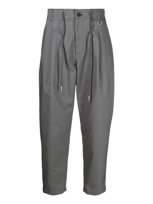 SONGZIO Mid-rise Pleated Trousers - Grey