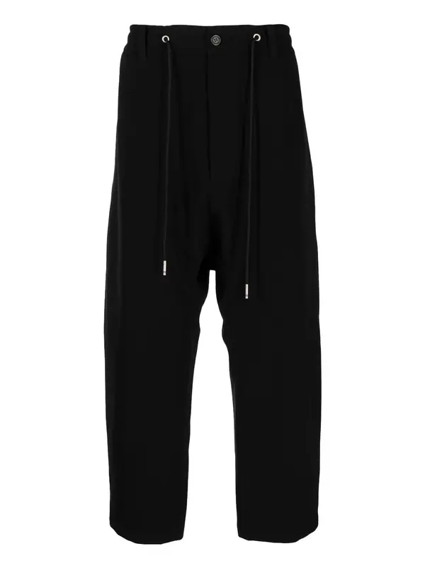 SONGZIO Square Drop-crotch Trousers - Black