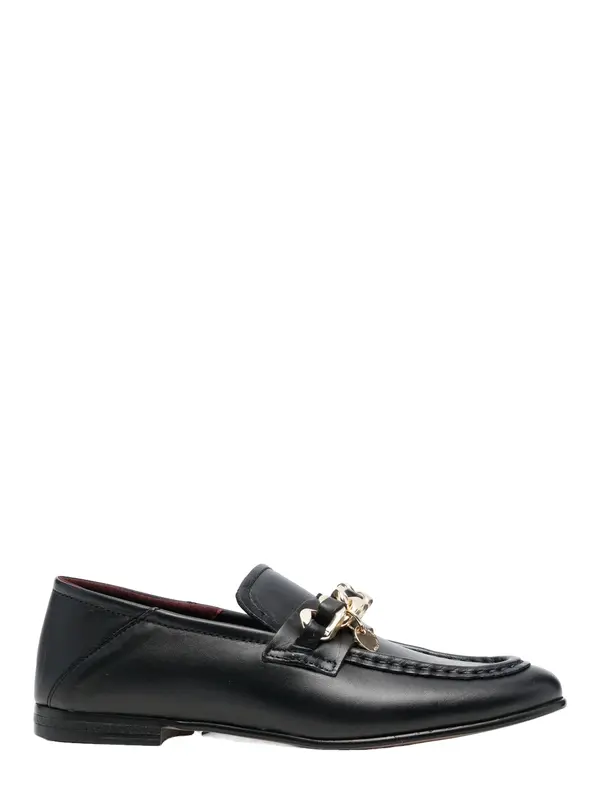 Tommy Hilfiger Chain-link Detail Loafers - Black