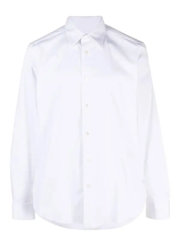 LANVIN Long-sleeve Slim-cut Shirt - White