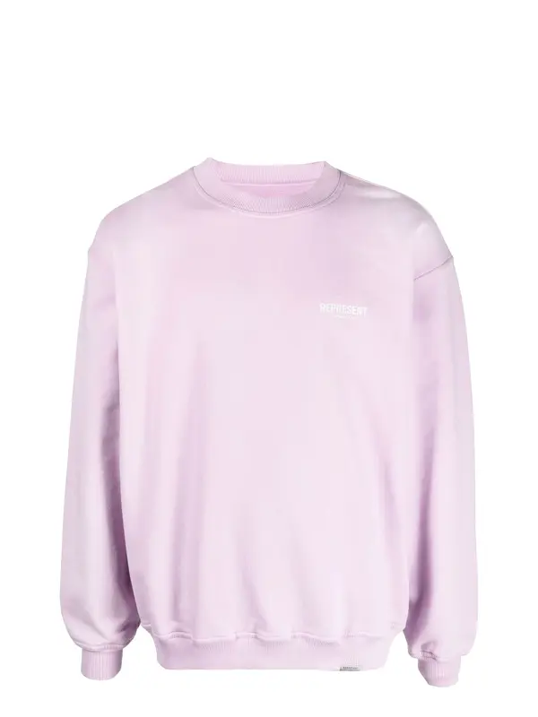 REPRESENT Logo-print Oversize Jumper - Purple
