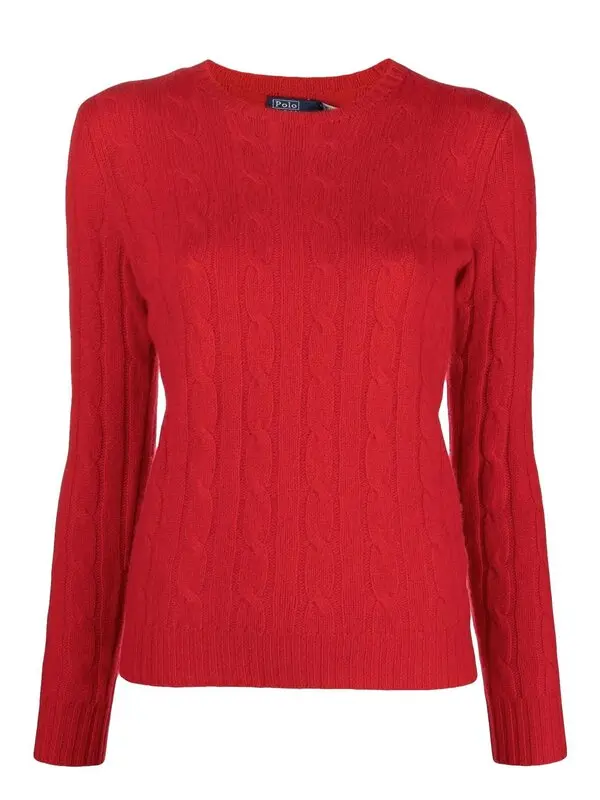 Polo Ralph Lauren Julianna Cable-knit Jumper - Red