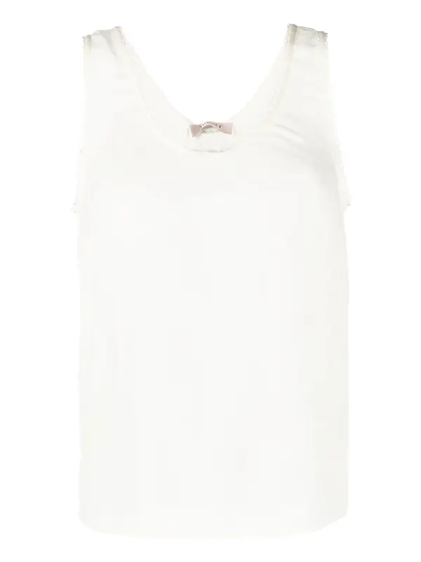 TWINSET Scallop-edge Tank Top - White