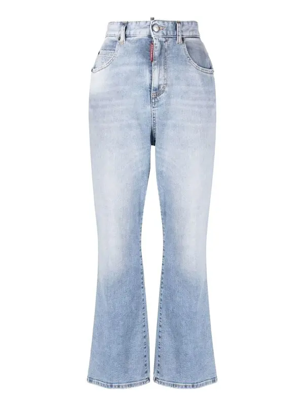 Dsquared2 High-waisted Cropped Flared Jeans - Blue