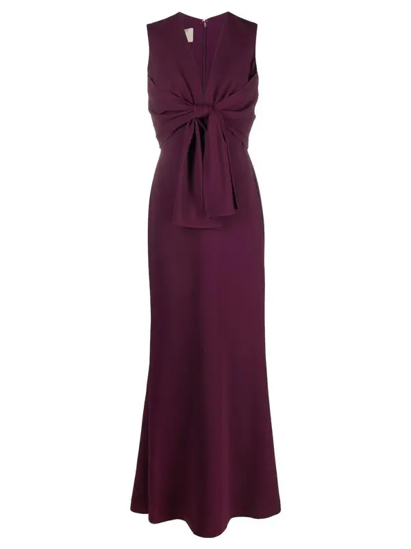 Elie Saab V-neck Sleeveless Dress - Purple