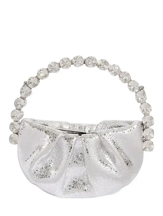 L’ALINGI Micro Eternity Crystal Top Handle Bag - Silver