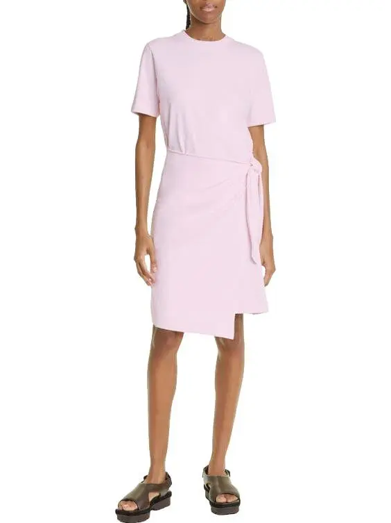 Vince Side Tie T-shirt Dress - Rosewater
