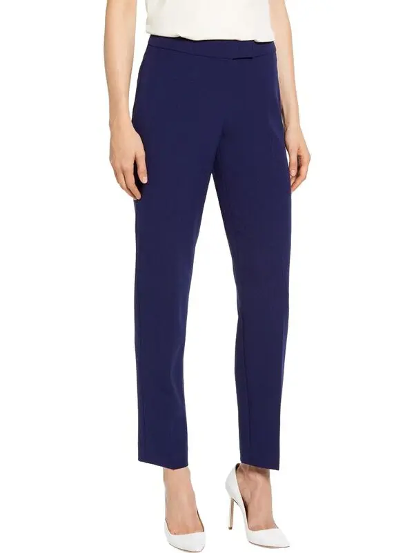 Anne Klein Straight-leg Crepe Pants - Distant Mountain