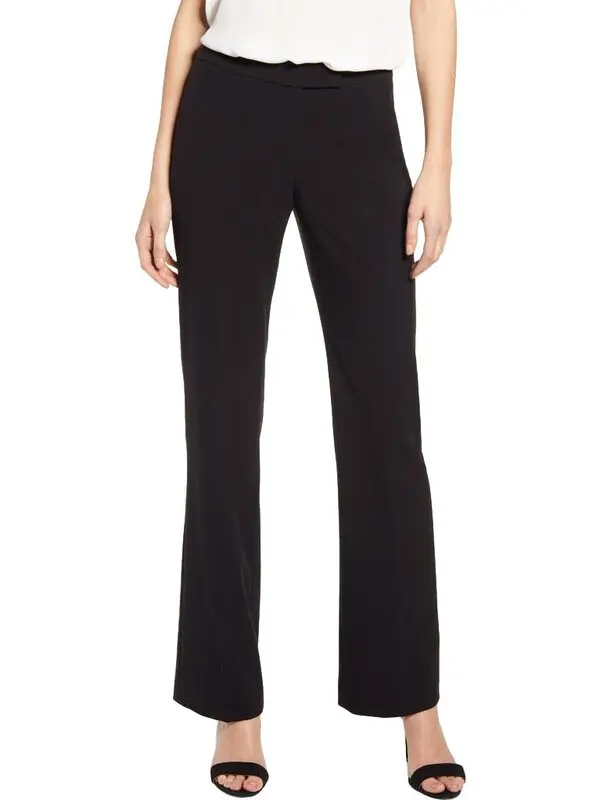 Anne Klein Stretch Flare Leg Trousers - Anne Black