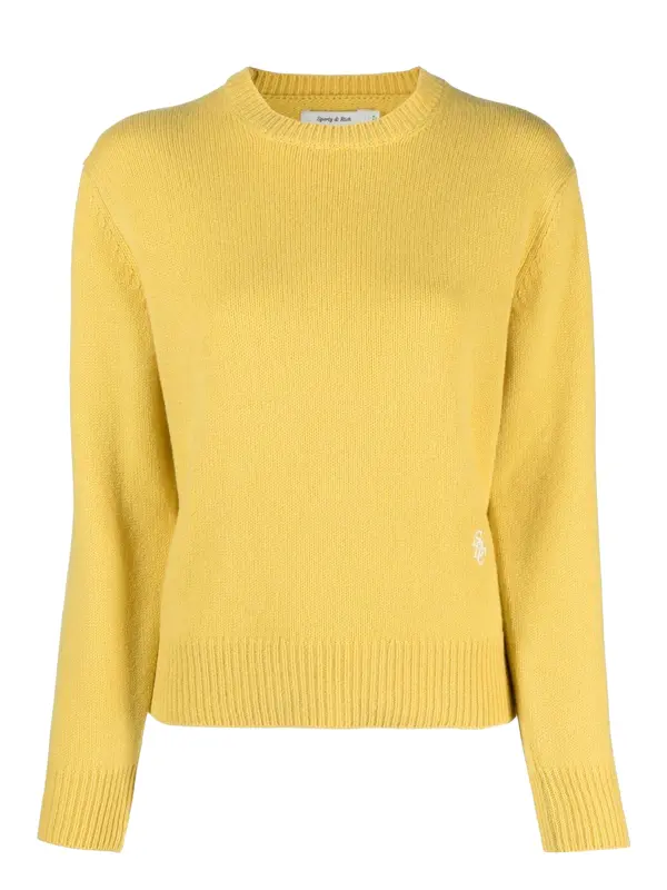 SPORTY & RICH Wool Crewneck - Yellow