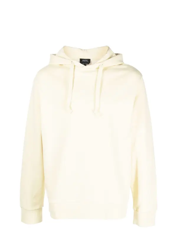 A.p.c. Logo-print Cotton Hoodie - Yellow