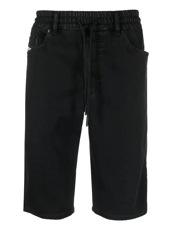 Diesel Straight-leg Denim Bermuda Shorts - Black