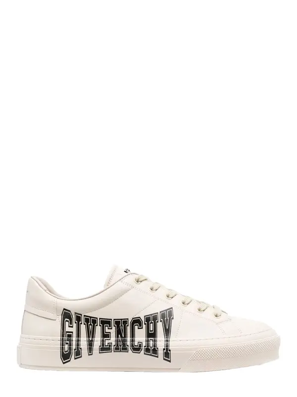 Givenchy Logo-print Leather Sneakers - Neutrals