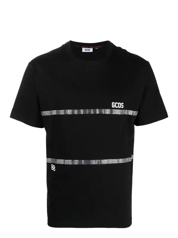 Gcds Crystal Embellished T-shirt - Black