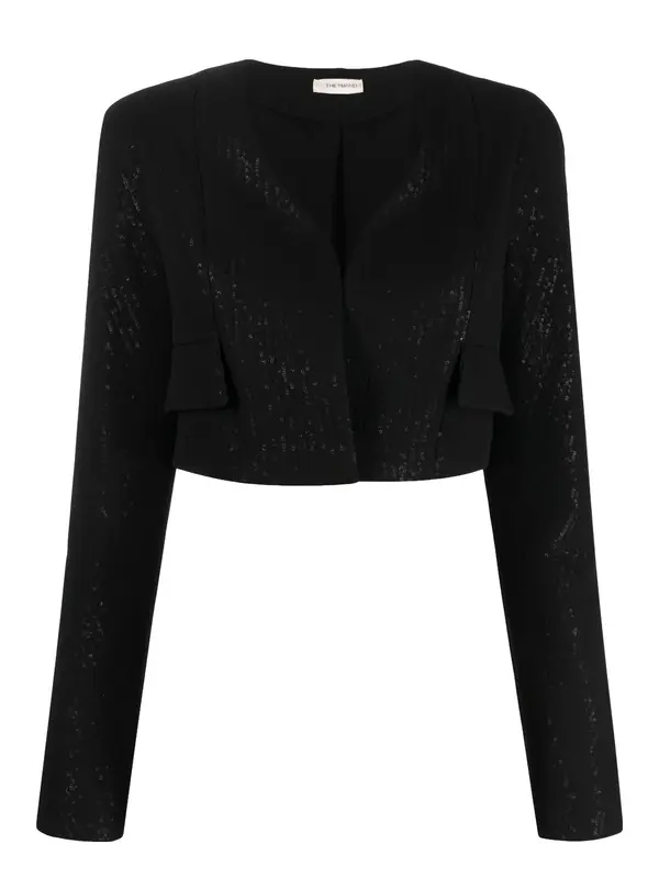THE MANNEI Terras Sequin Embellished Blazer - Black