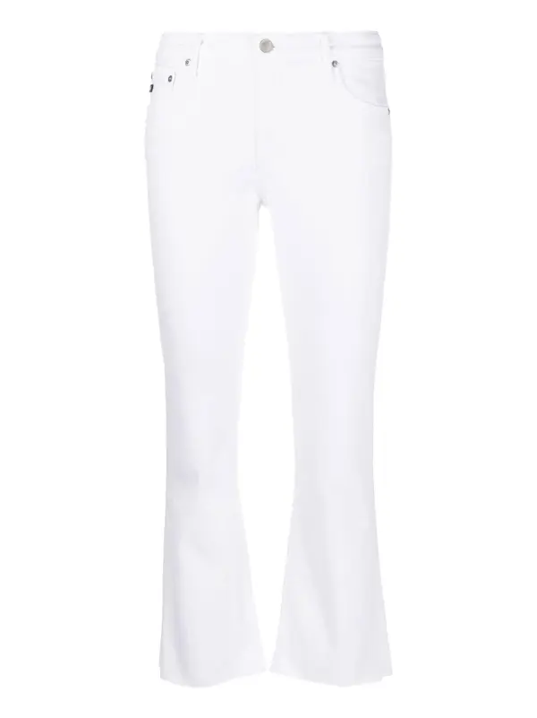 Ag Mid-rise Cropped Jeans - White