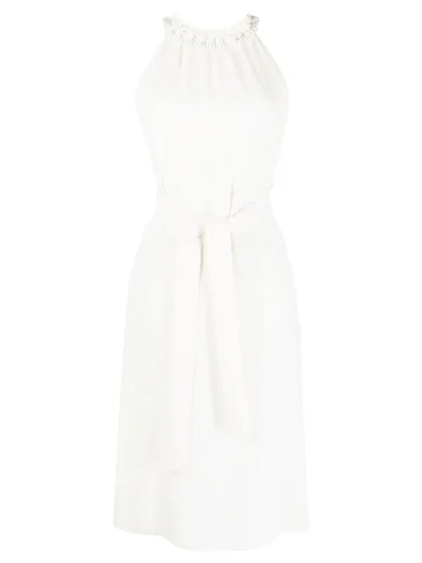 P.a.r.o.s.h Belted Waist Dress - White