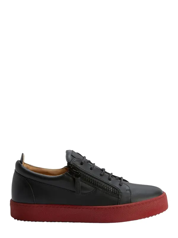 GIUSEPPE ZANOTTI Frankie Double-zip Low-top Sneakers - Black