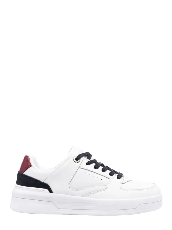 Tommy Hilfiger Monogram Low-top Leather Sneakers - White