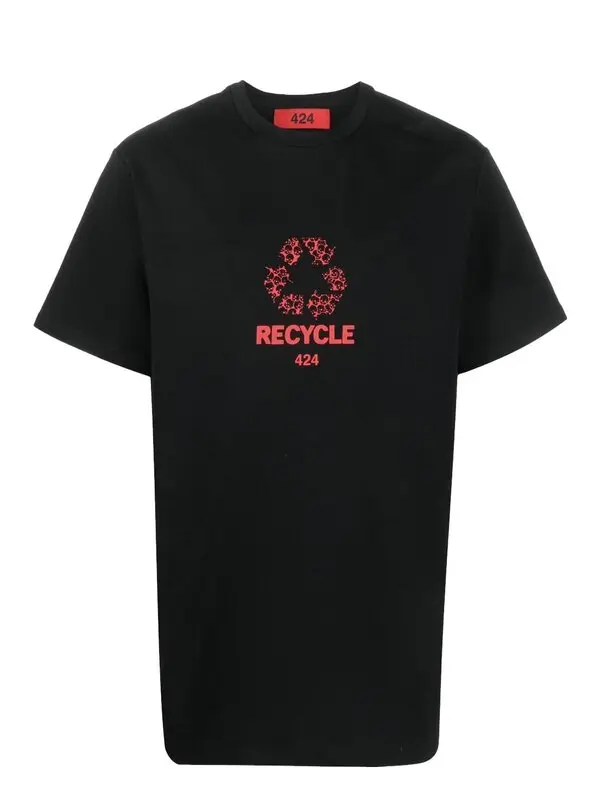 424 Graphic-logo-print T-shirt - Black
