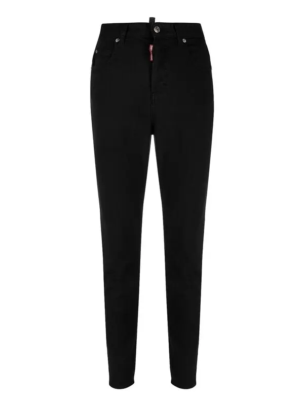 Dsquared2 High-waisted Tapered Jeans - Black