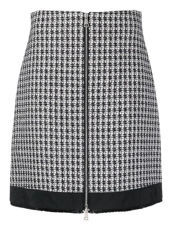 Moncler Tweed A-line Skirt - White