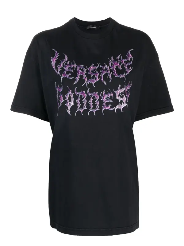 Versace Logo-print T-shirt - Black