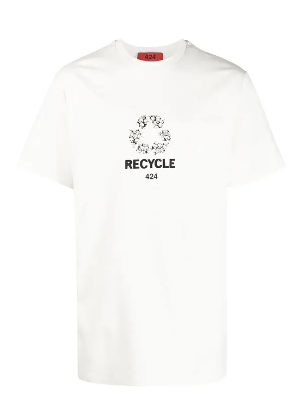 424 Graphic Logo Print T-shirt - White